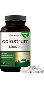 Amazon.com: NatureBell Bovine Colostrum Supplement 1,000mg Per Serving ...