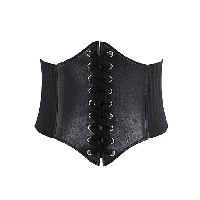 Buy Galore Black Waist Tied Supportive Elastic & Fashionable Corset ...