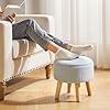 Amazon.com: IBUYKE 13 Inch Foot Stool Ottoman with Storage, Round Small ...