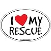 Amazon.com: Prismatix Decal Cat and Dog Magnets, I Heart My Rescue ...