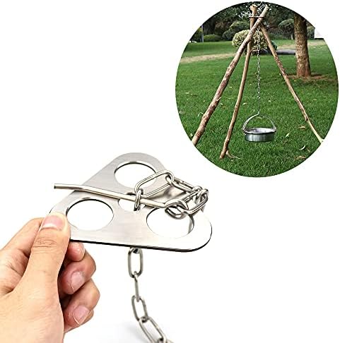 Amazon.com: OAMCE Campfire Cooking Tripod - Stainless Steel with ...