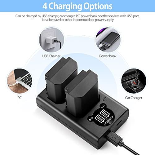 Cargador USB LED para Batería Sony NP-FZ100 - Compatible con Modelos A7III, A7 IV, A6600 y más ...