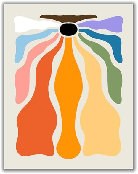 Amazon.com: ShopHaven Abstract Rainbow LGBTQ Wall Art, Gay Pride Decor ...