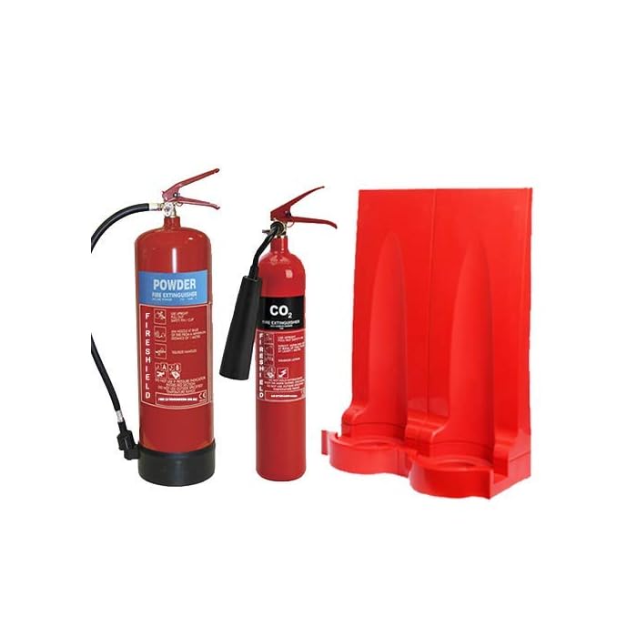 Buy 2KG Co2, 6kg ABC Dry Powder Fire Extinguisher & Double Red Modular ...