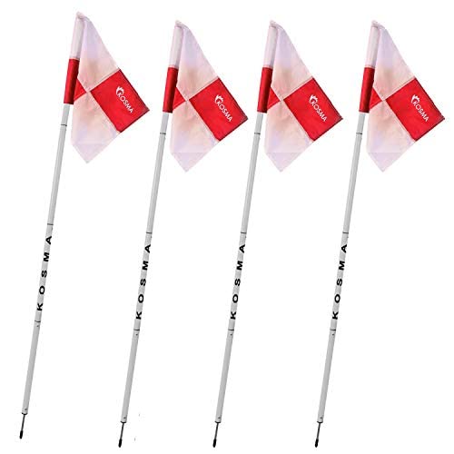 Kosma Set of 4PC Collapsible Corner Flag | Football Training Corner ...