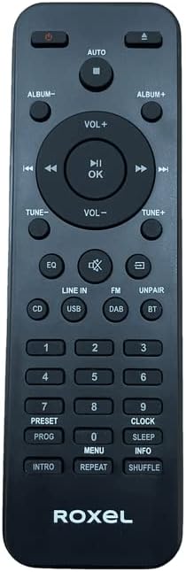 Remote Control Roxel RCD-320, RCD-280, RCD-400, RCD-502 (Noir), RCD-750 ...