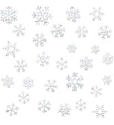 Amazon.com: Christmas Snowflake Window Clings for Glass Windows Static ...