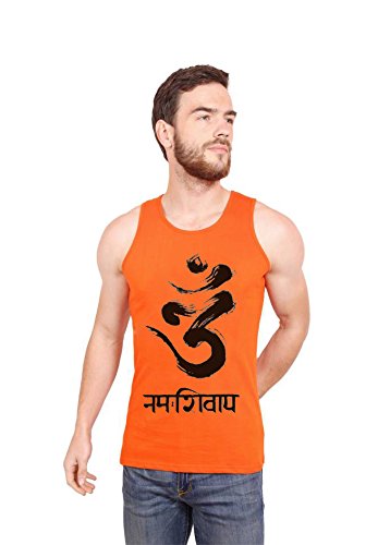 FLINGR Mens Lord Shiv Printed Sando Orange : Amazon.in: Clothing ...