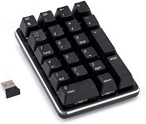 Amazon.com: Mechanical Numpad 21 Keys Portable 2.4 GHz Wireless Number ...