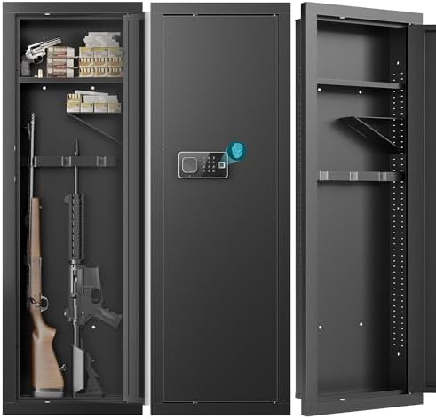 Amazon.com: HIRAM In Wall Rifle Safe, 53" Tall Wall Safe Between Studs ...