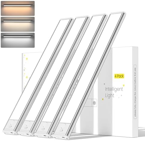 4-Pack Motion Sensor Closet Lights, Under Cabinet Lighting, Wireless ...