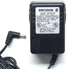 Amazon.com: AC-DC ADAPTER 9VOLTS DC @ 300mA 1.3mm DC POWER PLUG ...