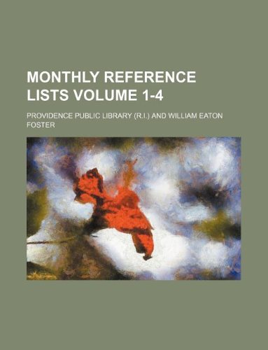 Monthly Reference Lists Volume 1-4 : Amazon.in: Books