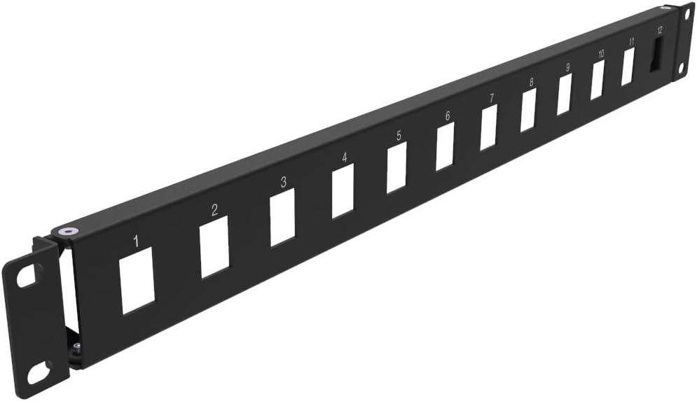 Amazon.com: QiaoYoubang 1U Hinged 16 Port Blank Keystone Patch Panel ...