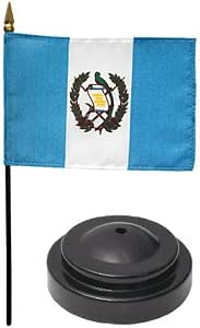 Amazon.com: Guatemala Desk Flag with Base; American Made Rayon 4x6 inch ...