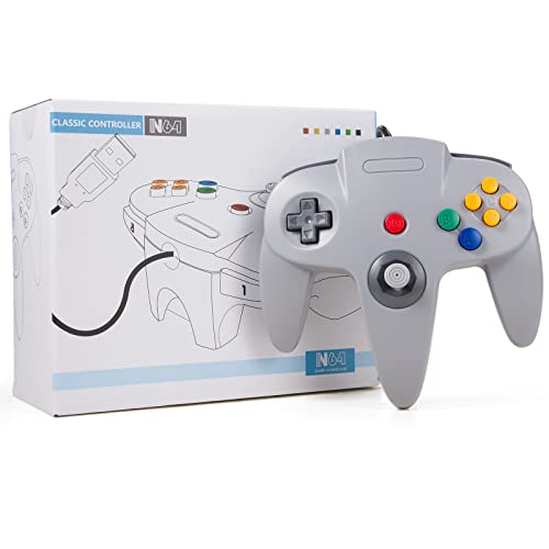 Snapklik.com : 2 Pack PC USB Classic N64 Controller, SAFFUN N64 Wired ...
