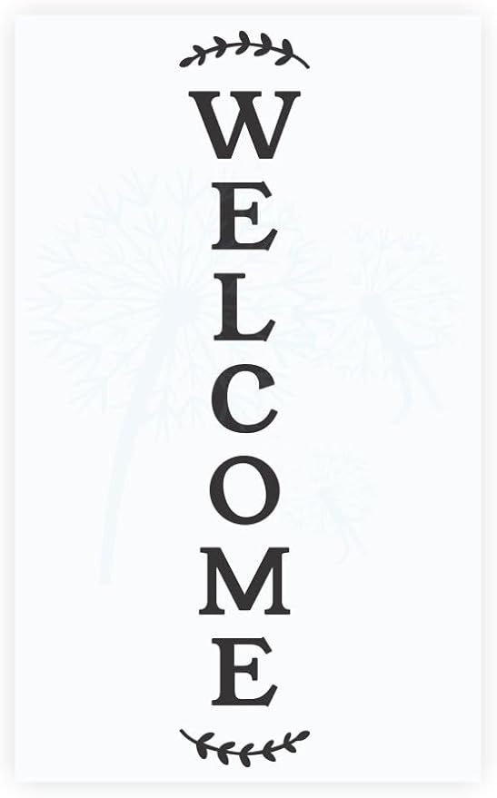 Amazon.com: Vinyl Art Decal - Vertical Welcome Decal Lettering Art ...