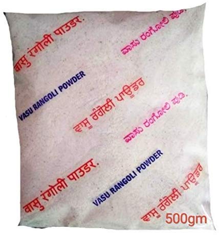 Rangoli Powder/KOLAM Powder/RANGAVALI MUGGU Powder (500 Grams) : Amazon ...