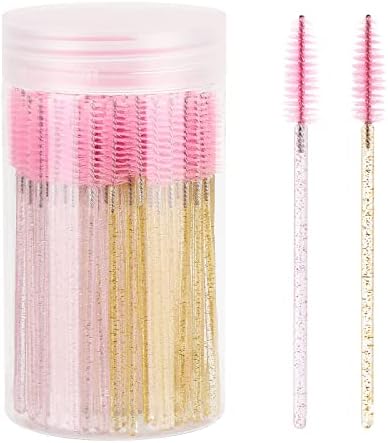 Amazon.com: 100 Pcs Disposable Mascara Wands, Crystal Eyebrow Spoolies ...