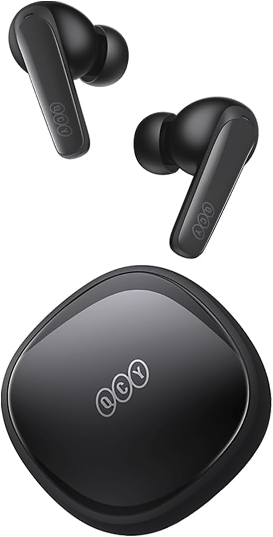 QCY - T13ANC Fully Wireless Headphones with Charging Box - Plain Black ...