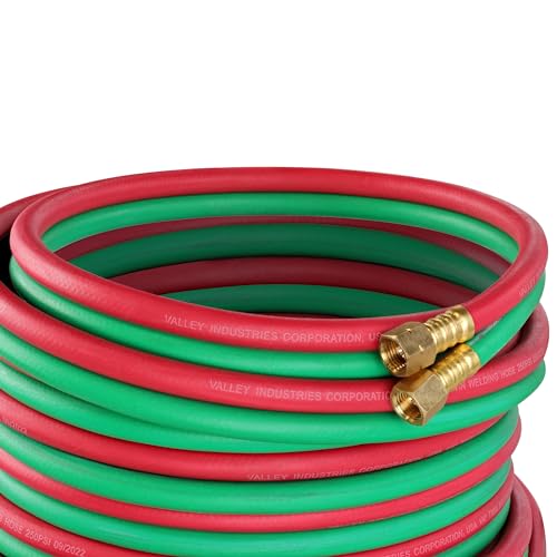 Snapklik.com : ABN Oxygen Acetylene Hose 1/4 Inch B Fittings Twin ...