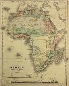 Amazon.com: McNally's map of Africa (1870s) : Home & Kitchen