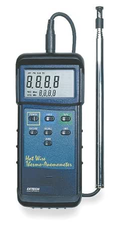 Extech Instruments 407123-NIST Heavy Duty Hot Wire Thermo-Anemometer ...