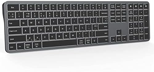 Rechargeable Bluetooth Keyboard, Wireless Full-size Multi-Device (BT1 ...