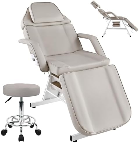 Amazon.com: KIIUMI Tattoo Chair for Client, Facial Beds for Esthetician ...