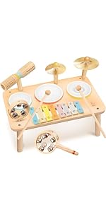 Amazon.com: OATHX Kids Drum Set - 11 in 1 Musical Instruments for ...