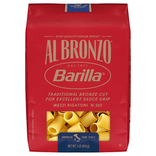 Amazon.com: Barilla Al Bronzo, Mezzi Rigatoni, 16 oz