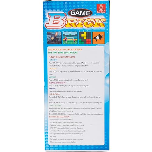 Desyeryamimi Handheld Brick Game Console,3.5-inch Large Screen Black ...