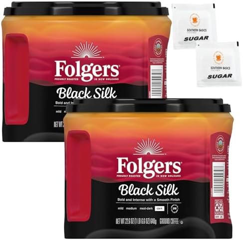 Amazon.com : Folgers dark roast Ground Black Silk Coffee (37 oz.) pack ...