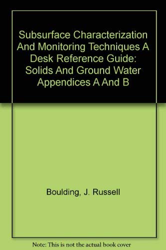 Amazon | Subsurface Characterization And Monitoring Techniques A Desk ...