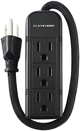 Amazon.com: Black Outdoor Power Strip Weatherproof,3 FT Short ...
