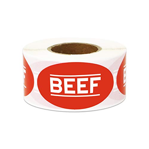 Snapklik.com : Beef Stickers - 1.75 X 1 Inch Beef Meat Food Labels In ...