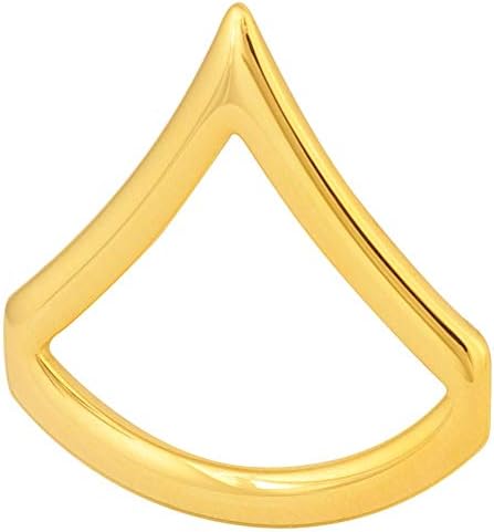 Amazon.com: Army chevron rank gold plated: Enlisted: PFC E-3 PV3 Priced ...