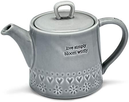 Cooksmart British Designed Ceramic Tea Pot | Large Teapot for Serving ...