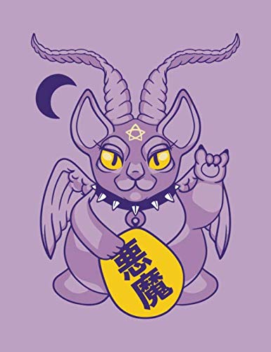 Notebook: Baphomet Cat Maneki Neko Journal Diary Notebook | Japan ...