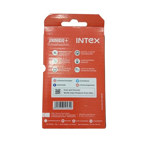 Intex Power Plus Wireless Mouse (2.4GHz Wireless, Black) Price in India ...