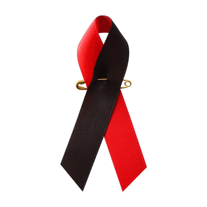 Amazon.com: 100 Pieces Sepsis Awareness Black and Red Ribbons with ...