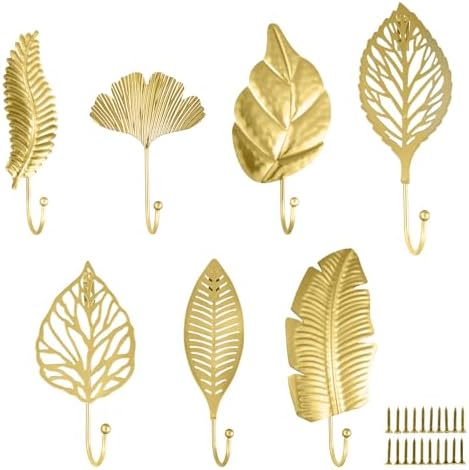 Amazon.com: Hotop 12 Sets Decorative Wall Hooks Gold Coat Hooks Towel ...