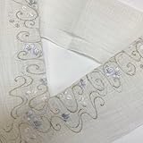 ・ブランド:ノーブランド品・製造元:ノーブランド品・モデル:z597612818・製造元/メーカー部品番号:z597612818・夏半衿 本場小千谷縮 本麻 絽目 刺繍半衿 ブルーグレー 夏着物 浴衣 涼しげ 豪華 麻100% 桔梗 流水 ...