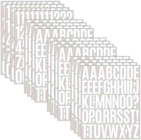 Amazon.com: 6 Inch Large White Letters Stickers, 76 Pieces Self ...