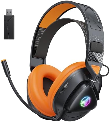 Awinnasey Cuffie Gaming Wireless con microfono, Cuffie da gioco ...