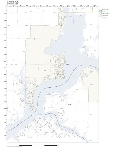 ZIP Code Wall Map of Cleora, OK ZIP Code Map Not Laminated: Amazon.com ...