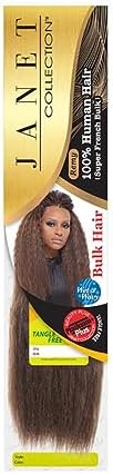 Amazon.com : Janet Collection Human Hair Braids Super French Bulk 18 ...