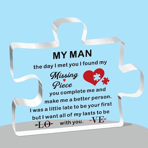 JMIMO Gifts For Boyfriend Husband Acrylic Puzzle Valentines Gifts for ...