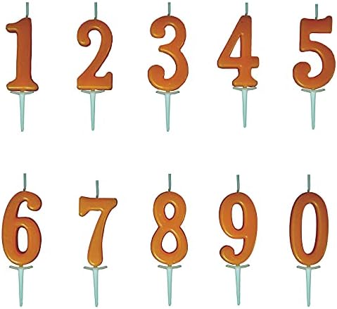 Amazon.com: 10 Count Number Candles Birthday, Cake Candles Colourful ...