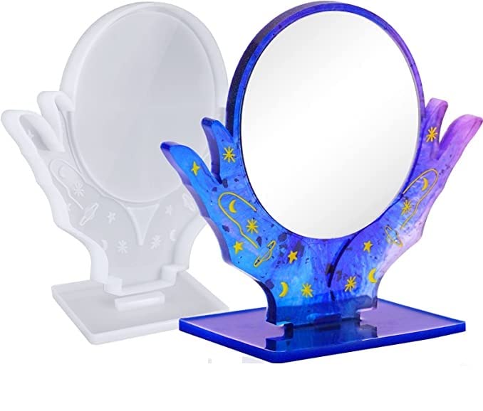 MATIN IMPEX Mirror Silicone Mold, Makeup Mirror Resin Mold Photo Frame ...